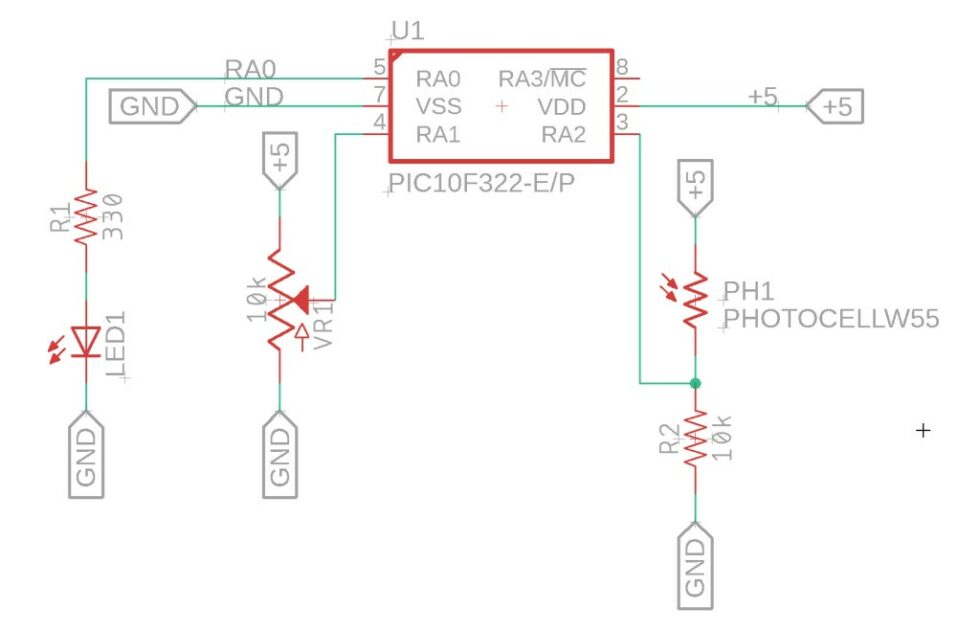 Creating a Light Activated Switch with PIC10F322 and XC8