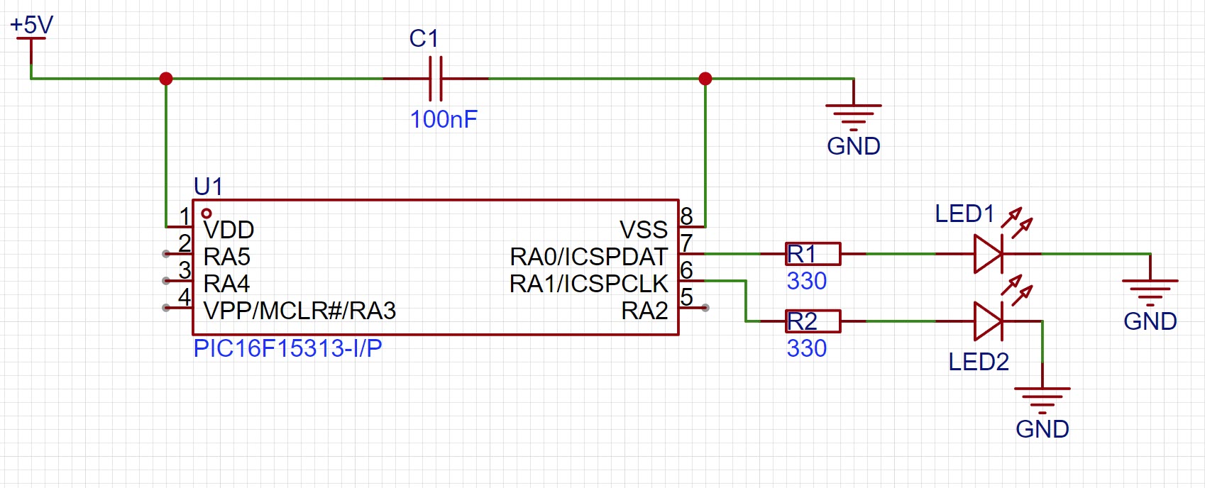 Alternating Blinking Leds Building On The Basics With The Core Mcu 1757
